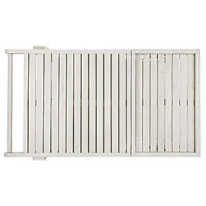 SAFAVIEH Outdoor Collection Orland White Washed Acacia Wood Slatted Tea Trolley