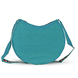 North Creed Crossbody Elephant Flora Embroidery Shoulder Bag, Indian Ethnic Travel Handbag with Zipper Pocket- Blue