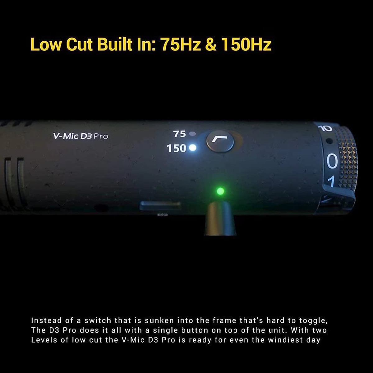 Deity V-Mic D3 Pro Super-Cardioid Directional Shotgun Microphone with Rycote Shockmount for DSLRs, Camcorders, Smartphones, Handy Recorders, Laptop and Bodypack Transmitters, W/Pergear Windscreen