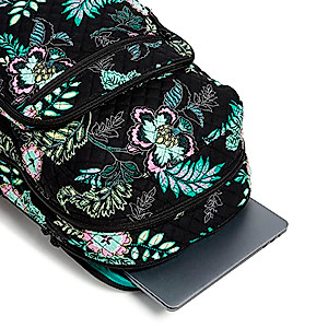 Vera Bradley Women's Cotton Campus Backpack, Island Garden - Recycled Cotton, One Size