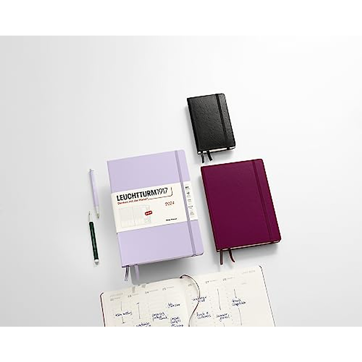 LEUCHTTURM1917 - Weekly Planner & Notebook 2024 with extra booklet, Hardcover, Medium (A5), Lilac (Jan 1 - Dec 31, 2024)
