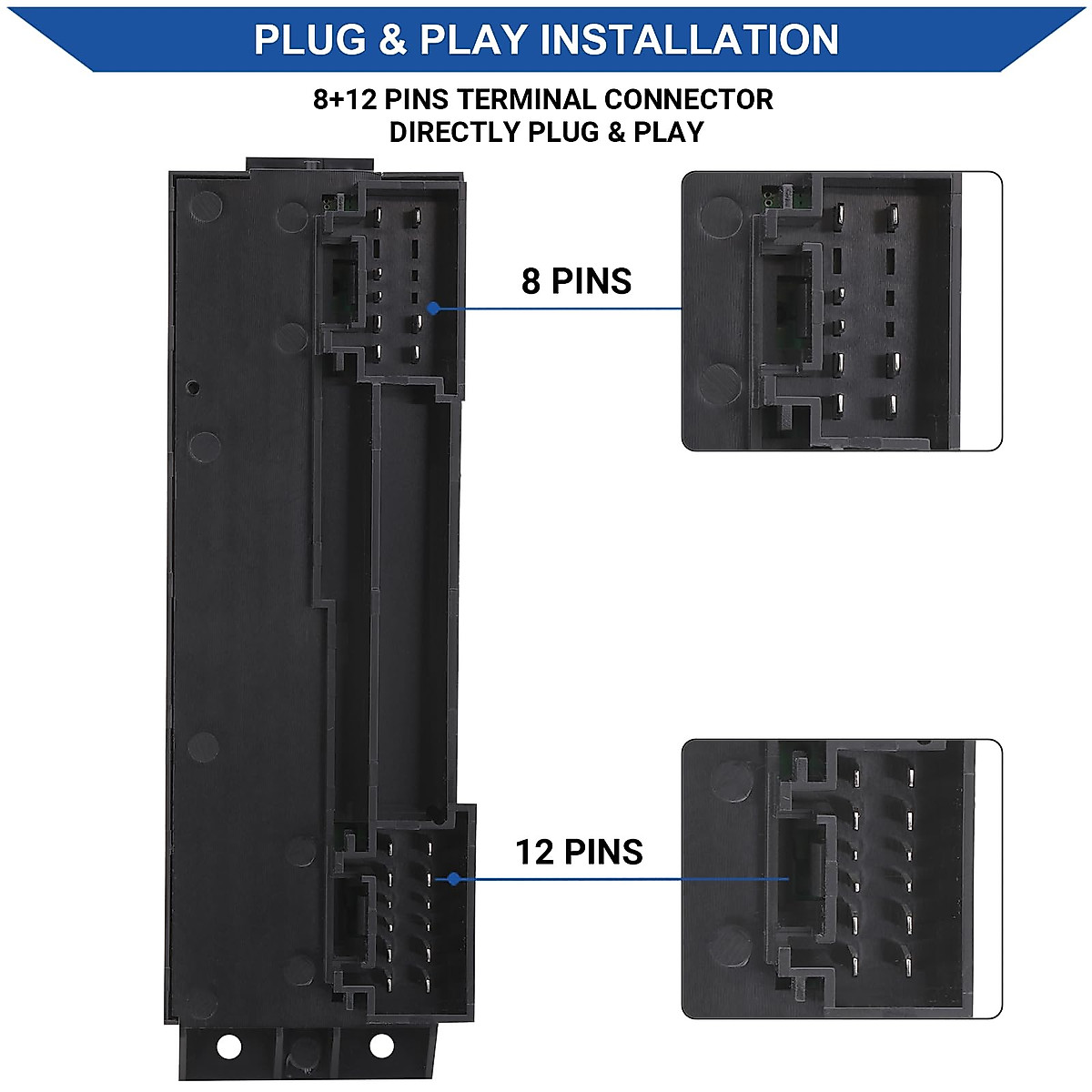 Obaee Car Power Window Switch Control Open Button Compatible with 2000 2001 2002 Chevy Tahoe Suburban Silverado Avalanche GMC Yukon Sierra 1500 2500 3500 Cadillac Escalade Replaces 19259961 ‎15062650