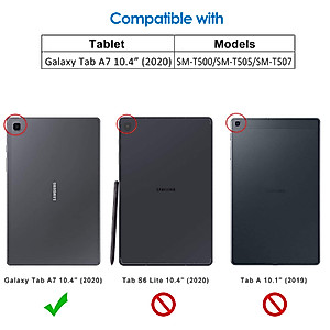 JETech Case for Samsung Galaxy Tab A7 10.4-Inch 2020 (SM-T500/T505/T507), NOT for Galaxy Tab A7 Lite 8.7-Inch 2021 (Black)