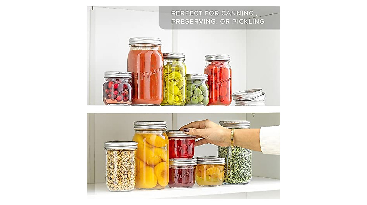 8 Oz Mason Jars with Lids - Perfect for Canning & Storage