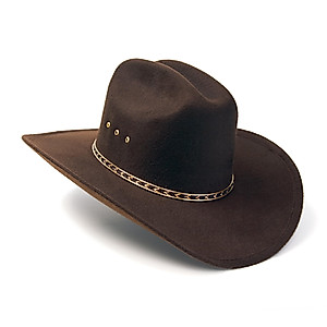 Western Express Faux Felt Finish Cowboy Hat - Cattleman Style with Gold Hat Band | Cowboy Hats for Men and Women