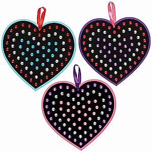 Baker Ross Heart Gem Art Decoration Kits-Pack of 5, Valentines Crafts for Kids (FC463), Assorted
