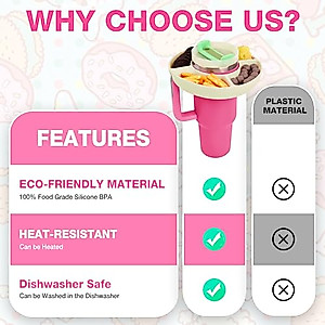 YUBIRD Snack Ring for Stanley Cup, Snack Tray for Stanley Cup 40 Oz, Silicone Snack Bowl Compatible with Stanley 40 Oz, Snack Holder for Stanley Cup (Cream White)