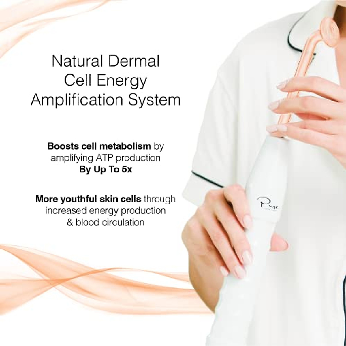 NuDerma Portable Handheld Skin Therapy Wand Machine w/Neon – Anti-Aging - Skin Tightening - Wrinkle Reducing - Dark Circles – Clarifying - Hair & Scalp Stimulator