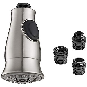 Kitchen Faucet Pull Down Spray Head, Faucet Sprayer Replacement for MOEN DELTA Kitchen Sink Pull-Down Faucet, Brushed Nickel - Upgraded Ver.