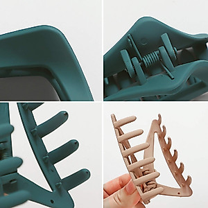 GKDKV Hair Claw Clips French Matte Hair Claw Triangle Plastic Hair Clips for Women and Girls Thin Hair, Strong Hold for Thin Curly Straight Long Hair (Vivid Color)