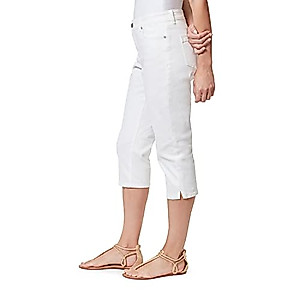 Bandolino Women's Mandie 5 Pocket High Rise Capri, White