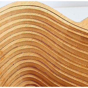 Foldable Wooden Fruit Basket for Kitchen Table In Elephant Shape Cute Flowers Nuts Candy Storage Box for Holiday Family Party