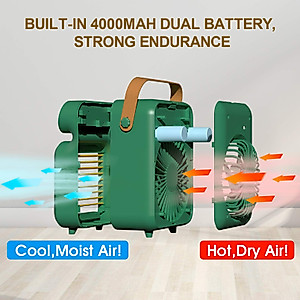 Portable Air Conditioner Fan, CEENFFO Personal Air Cooler 3-in-1 Mini Conditioner 3 Wind Speed, 3 Colors Desktop Air Conditioner with Handle for Home/Office/ Room/Outdoor