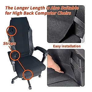 MAXCOM Foldable & Washable Fabric Heated Seat Cushion with Temperature Control & Timer - Whole Back Heating - for Office/Home Use