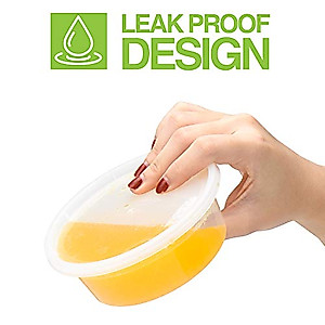 Glotoch Soup Containers With Lids, 48 Pack 8 oz(1 Cup) Deli Containers, To Go Containers, Freezer Containers For Food-Microwave, Freezer & Dishwasher Safe Eco-Friendly, BPA-Free, Reusable&Stackable