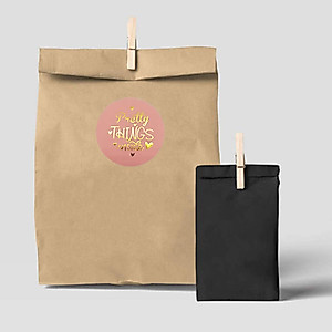 Famcry 500pcs Pretty Things Inside Sticker Gold Foil Seal Label Scrapbookingation