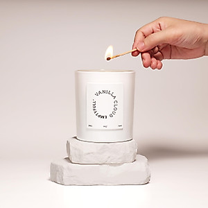 EMPTYFULL Vanilla Scented Candles, Wood Wick, 11 oz Large Candle, Natural Soy Candles 70 Hours Long Burning for Home, Aesthetic Candle, Perfect Spiritual Aromatherapy Gift for Women Men Mother’s