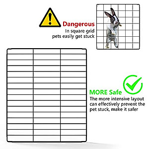 Tespo Pet Playpen, Small Animal Cage Indoor Portable Metal Wire yd Fence for Small Animals, Guinea Pigs, Rabbits Kennel Crate Fence Tent, Black, (12Panels)