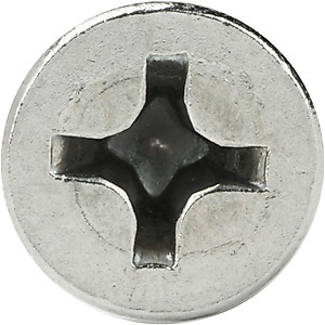 #6 x 2" Flat Head Sheet Metal Screws, Phillips Drive, Stainless Steel 18-8, Full Thread, Bright Finish, Self-Tapping, Quantity 50 by Fastenere