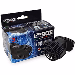 SICCE Voyager Nano 1000 Wave Maker Flow Pump 270 GPH | 360°Adjustable Quiet Submersible Magnetic Powerhead for Saltwater & Freshwater Tanks, Quiet Aquarium Water Circulation Pump 5 to 30 Gallons