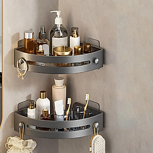 Lightning Deals Prime, Lightning Deals of Today, Bathroom Rack Punch- Storage Rack Household Corner Rack Basket Bathroom Wall-Mounted Towel Rack Furniture Home Bathroom Shower Organizer