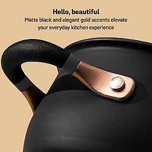 Meyer Accent Series Stainless Steel Stockpot, 8 Quart, Matte Black