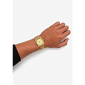 NIXON Time Teller A045 - All Gold / Gold - 100m Water Resistant Men's Analog Fashion Watch (37mm Watch Face, 19.5mm-18mm Stainless Steel Band)
