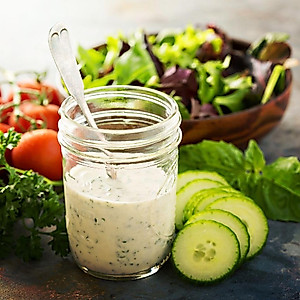 JARMING COLLECTIONS Mason Jars 16 oz with Plastic Lids (BPA Free) Pint Mason Jars Wide Mouth (set of 2)