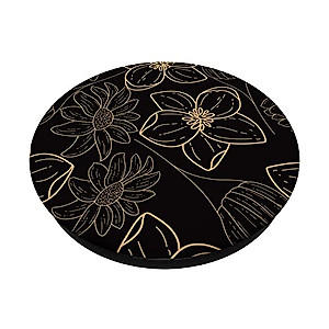 vintage floral engraving style PopSockets Swappable PopGrip