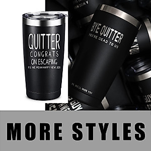 ARIABLE Farewell Gifts for Coworkers - Coworker Leaving Gifts for Women & Men - Going Away Goodbye Coworker New Job, Good Luck Gifts for Coworkers, Friends, Boss, 20oz Engraved Tumbler, Black