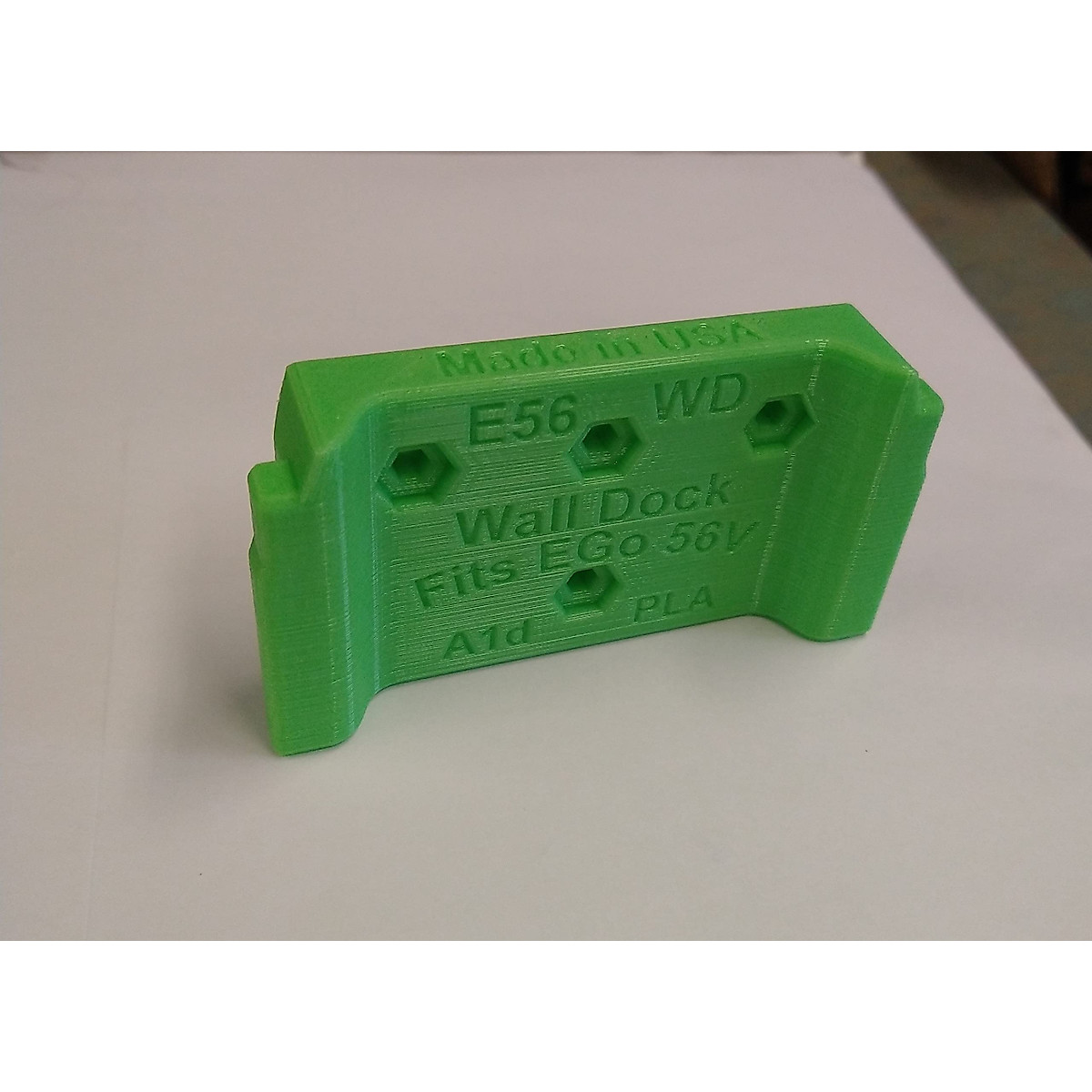 Made by Mitchell Compatibe with EGo 56V Battery Holder, Mount, Store, Wall Dock, lawnmower leaf blower, trimmer USA -2 PACK- PN E56-WDx2