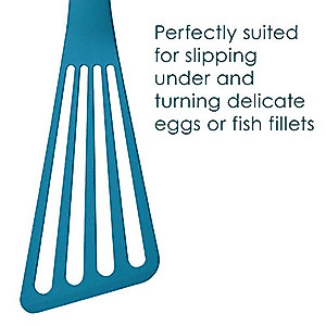 Rachael Ray Tools & Gadgets 2-Piece Nylon Turner Set, Marine Blue, 10" & 12" Spatula Set