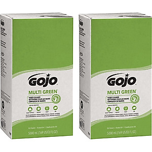 GOJO MULTI GREEN Hand Cleaner Gel, Citrus Scent, 5000 mL Multi-Purpose Hand Cleaner Refill PRO TDX Dispenser (Pack of 2) - 7565-02