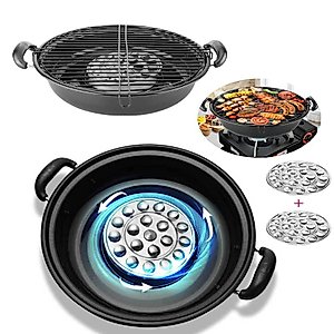 Estufa Asador Mexicano Stovetop Grill Indoor Grill Estufa Pratti Asador Asahi Estufa Asasting Mexican Stove With Grill Spinning Disc Esmalte Acero Inoxidable