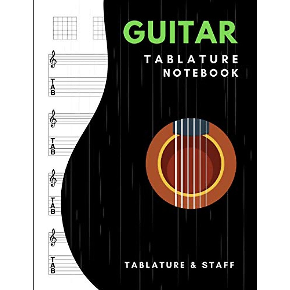 Guitar Tablature Notebook with Extra Charts: Blank Guitar Tablature, Staff Paper, Standard Tab Manuscript Paperback Chord Chart Ukulele Strumming, Circle of Fifths