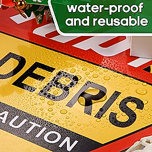 Camping Themed Party Decorations, 10 - 11.8 Inch Laminated Camping Sign Cutouts, Camping Theme Party Signs, Paper Camping Cutouts with 40 Glue Point Dots (9 Pieces Camping Sign)