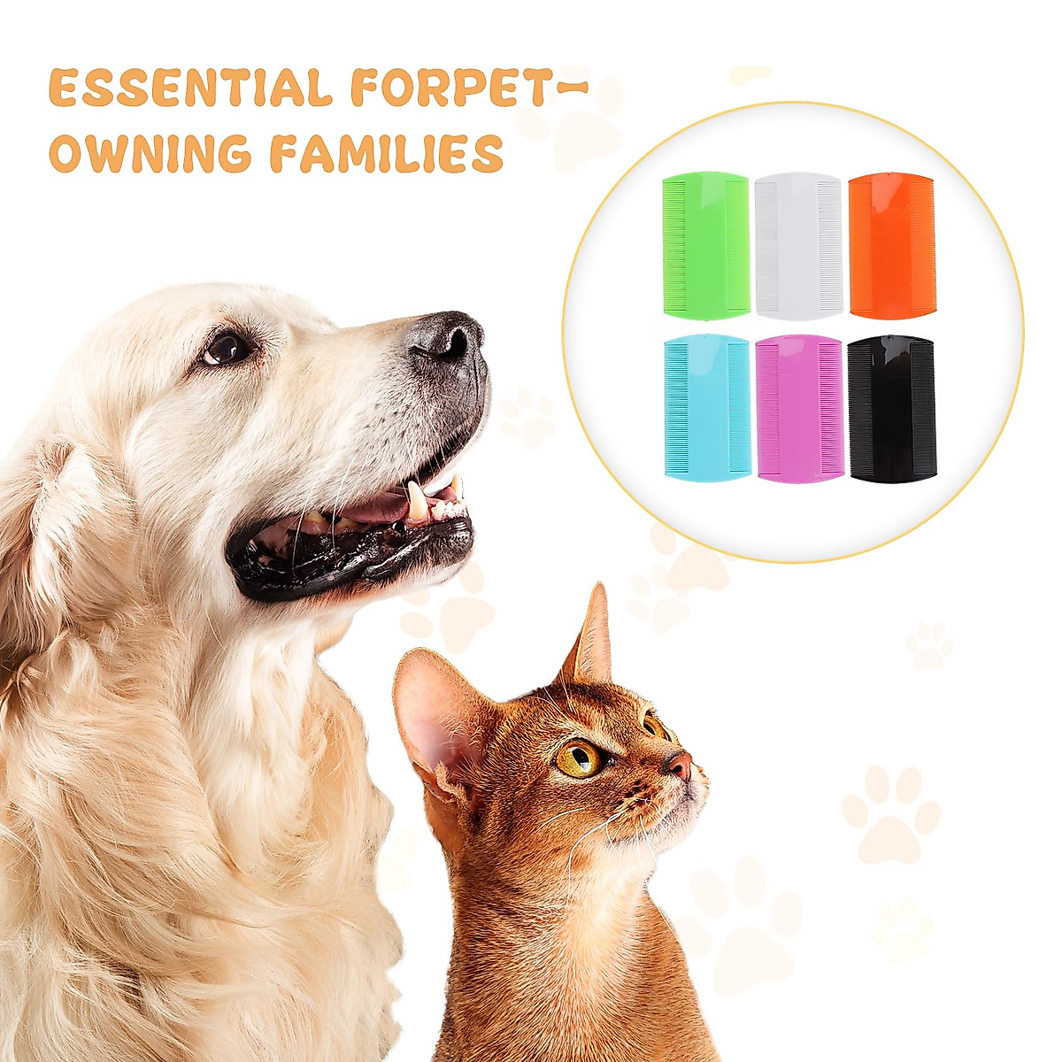 BUWUSMU 90 Pcs Double Side Tooth Pet Flea Comb Bulk for Cats Dogs Lice and Tick Comb for Small Cats Dogs Kitten Indoor(6 COLORS)