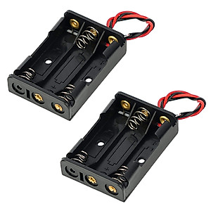 AAA Battery Holder with Leads 2 AAA Battery Holder 3 AAA Battery Holder with Wires 4 AAA Battery Holder (Pack of 8) (8 pcs-AAA)