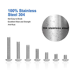 WELLOCKS Socket Cap Screw 251 PCS M4 Metric Bolts and Nuts Assortment Kit with Hex Wrench Button Head Stainless Steel 304 with Storage Box for Shelf Chair Desk Install Repair(D152)