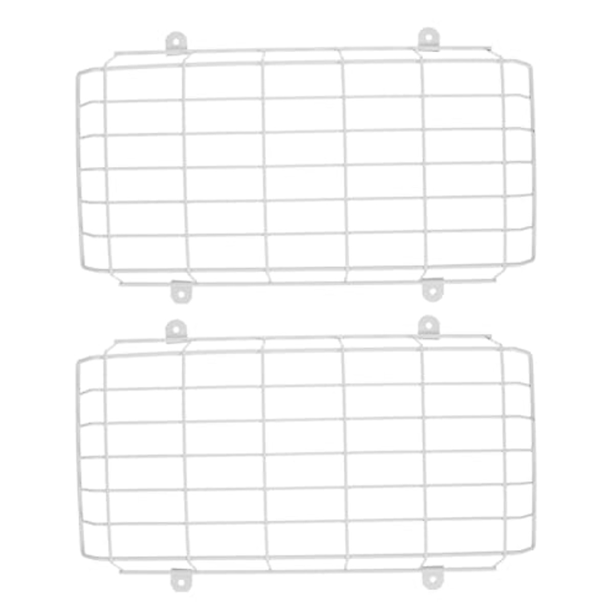 OFFSCH 2pcs School Evacuation Sign Emergency Light Wall Protective Covers Emergency Signal Damage Stopper LED Exit Sign Light Covers Guard Exit Sign Wall Covers Exit Wire Guard White Iron