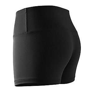 CADMUS Women's High Waist Athletic Sport Workout Shorts with Pocket,3 Pack,05,Black,Grey,Navy Blue,Small