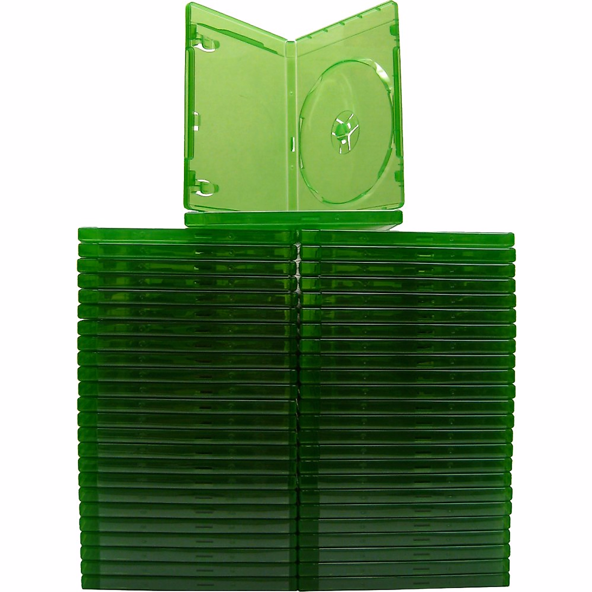 (50) 12mm Replacement Video Game Cases - Translucent Green - Compatible with Xbox One - #VGBR12XONE