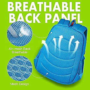 NOHOO Upgraded Kids Dinosaur Backpack Toddler School Bag Boys Travel Bag 14'' Cute Cool Waterproof Boys Backpack for 3-8 Years