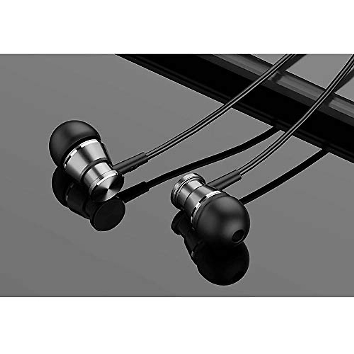 Noise Isolating Wired Earbuds Headphones Earphones w/Microphone Compatible with Samsung Galaxy S10 S9 Plus Note 9 A10e A11 A12 A13 A03S A31 A51 A52 A71 Blu G91 Moto LG 3.5mm Cell Phone Computer -Black
