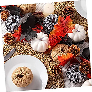 Garneck 24 Pcs Thanksgiving Pumpkin Harvest Pumpkin Decorations Lifelike Harvest Pumpkin Harvest Mini Pumpkin Harvest Fall Pumpkins Pumpkin Table Artificial Rope Fake Decoration