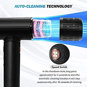 Nicebay Ionic Hair Dryer, Professional Blow Dryer with 3 Attachments, 110000RPM High-Speed Brushless Motor for Fast Drying, Lightweight, Low Noise, 1600W Hairdryer with Diffuser