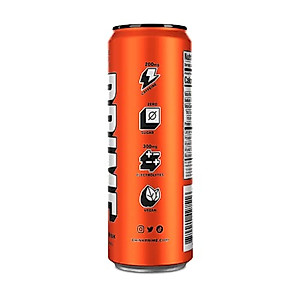 PRIME Energy ORANGE MANGO | Zero Sugar Energy Drink | Preworkout Energy | 200mg Caffeine with 355mg of Electrolytes and Coconut Water for Hydration| Vegan | Gluten Free |12 Fluid Ounce | 24 Pack