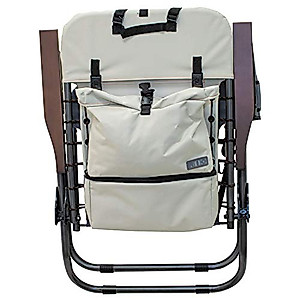 Arrow Storage Products Hi-Boy 4-Position Lace-Up Suspension Removable Backpack Bag Camp Chair, 17", Slate/Putty