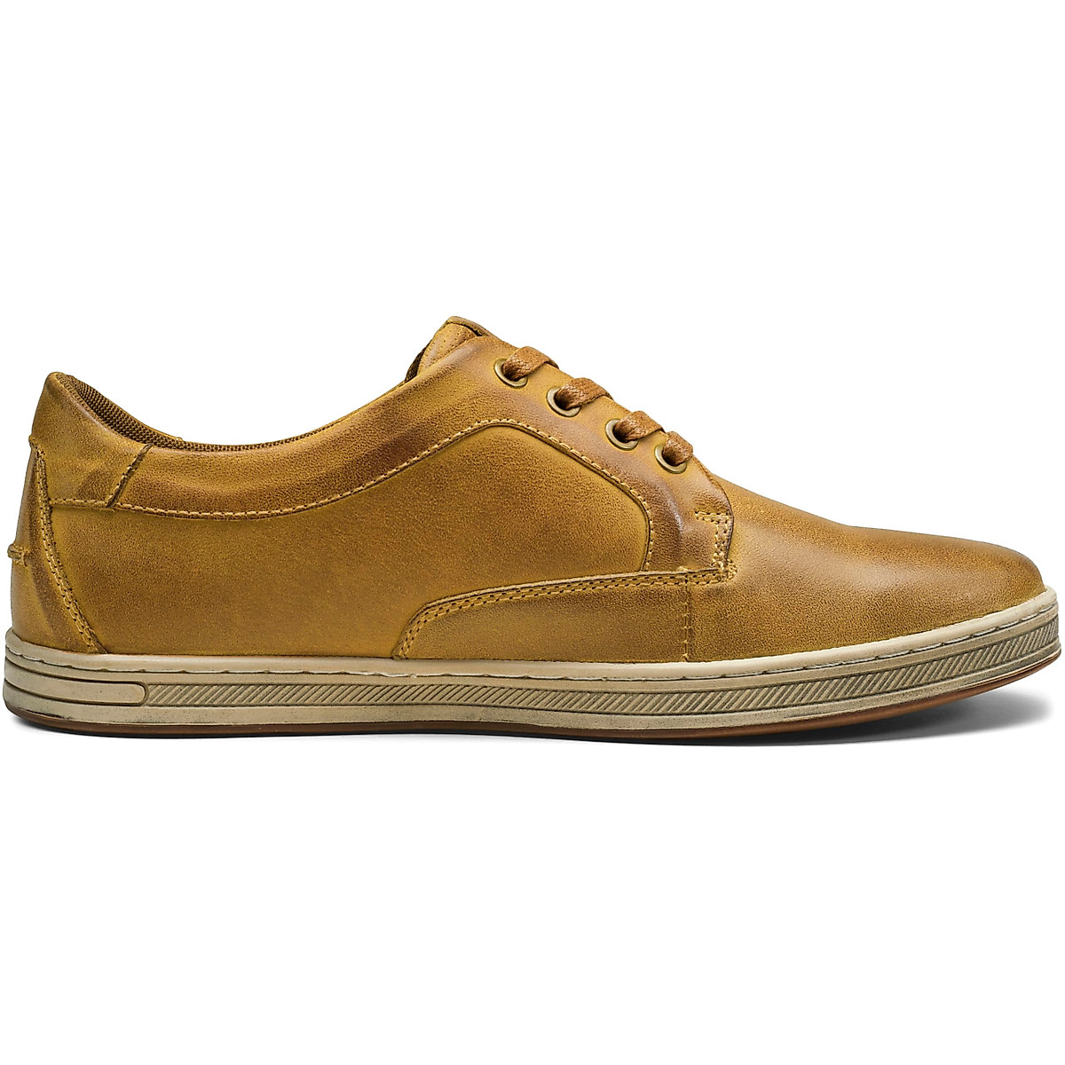 Jousen Men's Fashion Sneakers Leather Retro Casual Shoes for Men Breathable Dress Mens Sneakers (AMY5100A Brown 08)