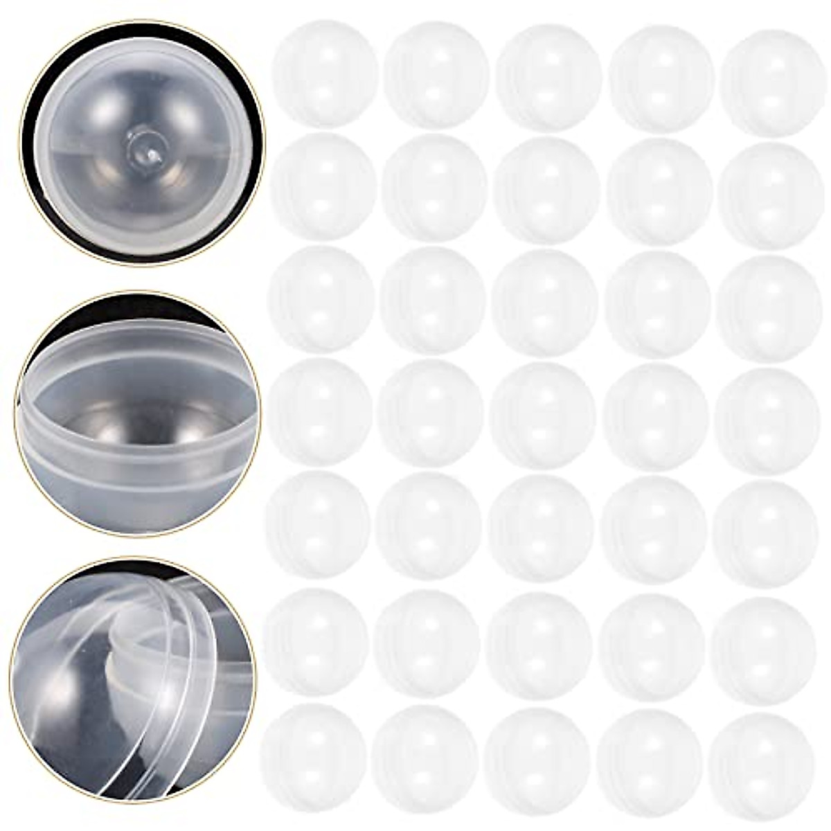 Garneck 300 pcs Eggs Fill-able Gumballs Xcm Ballsmulti-Function Refills Acrylic New Transparent Raffle Claw Ornaments Jewelry Ing DIY Small Sphere Vending Decoration